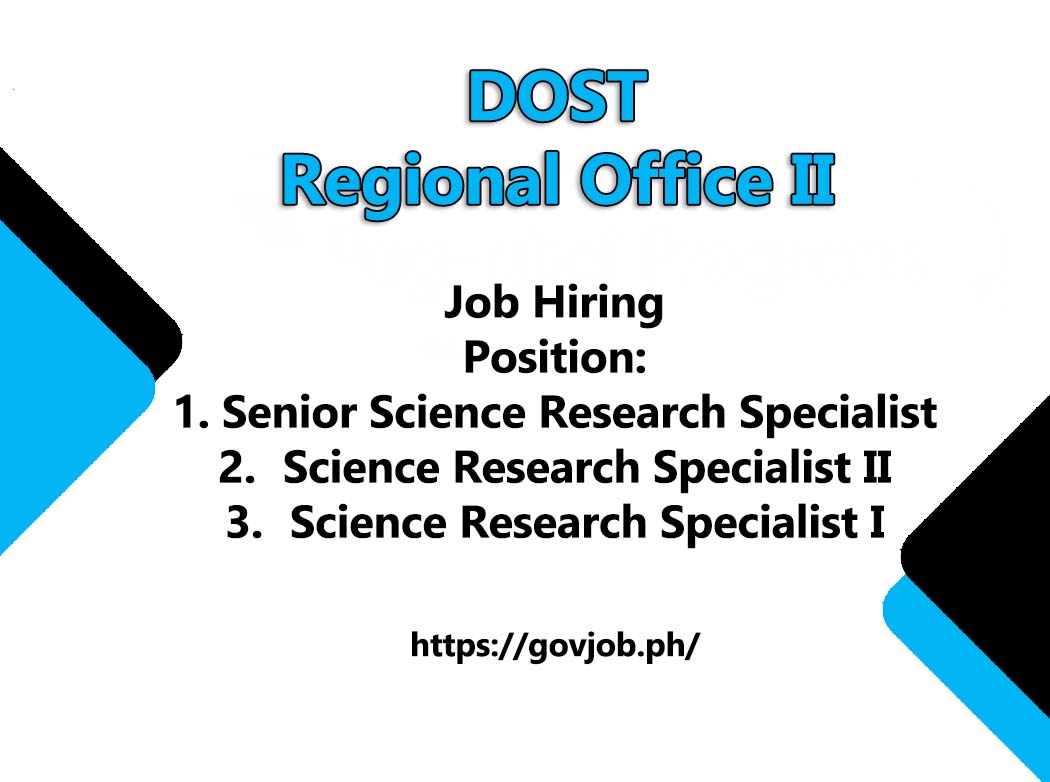DOST Regional Office II Job Hiring