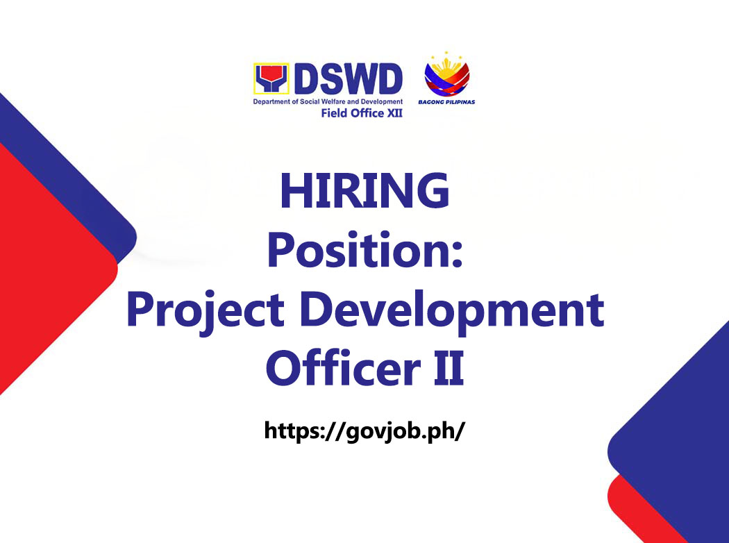 DSWD Field Office XII Job Hiring November 2024 Intake